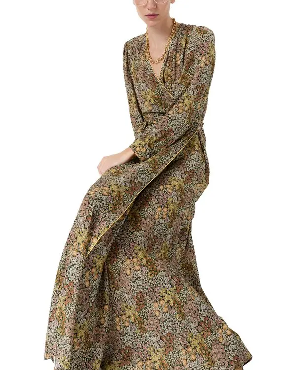 Gerard Darel Floral Print Wrap Dress