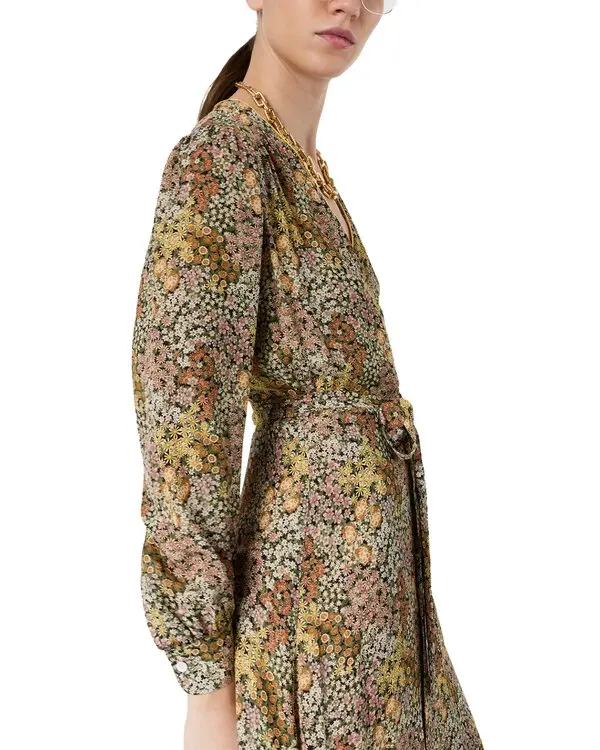 Gerard Darel Floral Print Wrap Dress
