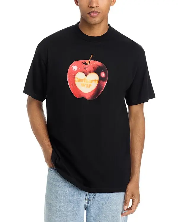 Carhartt Work In Progress Spoiled Apple Logo Graphic T-shirt - Black