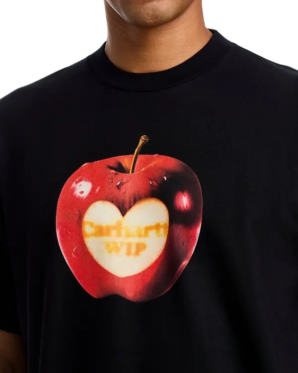 Carhartt Work In Progress Spoiled Apple Logo Graphic T-shirt - Black