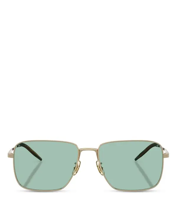 Oliver Spencer Welston Square Sunglasses, 56mm - Gold