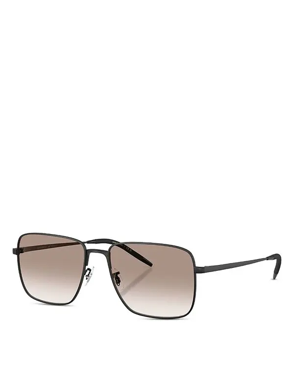 Oliver Spencer Welston Square Sunglasses, 56mm - Matte Black