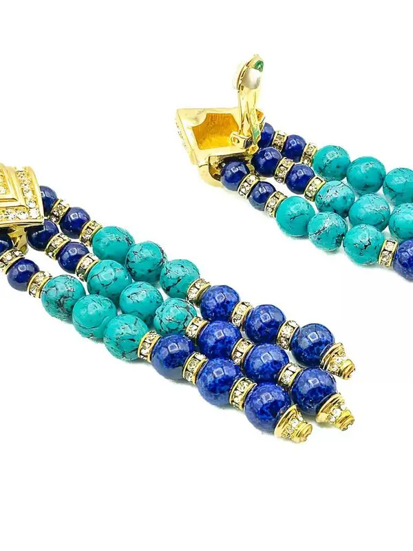 GROSSÉ 1970s Turquoise Tassel Earrings