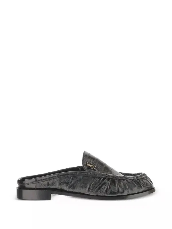 Saint Laurent Le Loafer Crocodile-effect Loafers