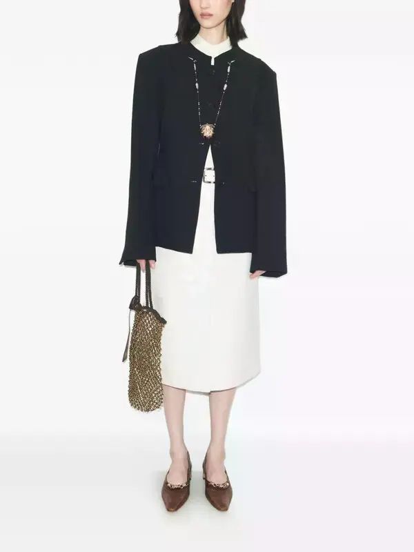 Tory Burch Italian Viscose And Cotton Crepe Jacket