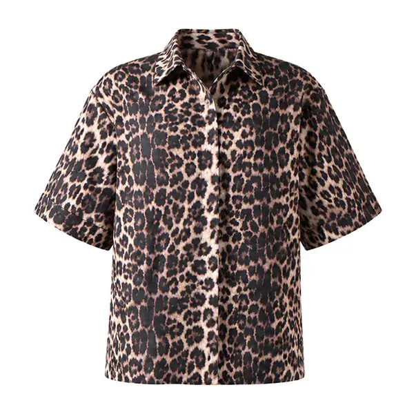 Loveist Store Leopard Print Oversized Shirt
