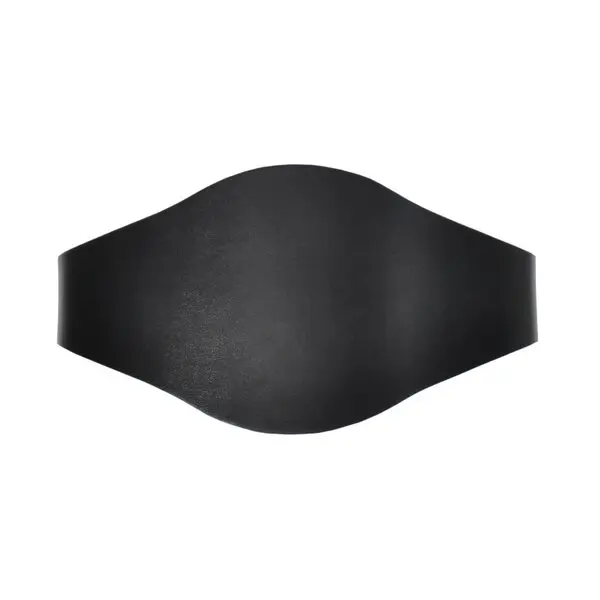 HAUTE CUIR Celess Wide Leather Belt - Black