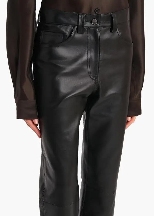 Khaite Callum Leather Pants - Black