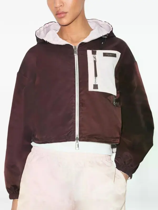 Tory Burch Reversible Cropped Nylon Jacket - Pink