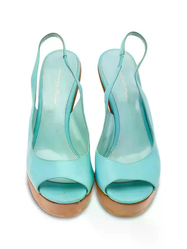 GIANVITO ROSSI Calf Leather Wedge Platform Sandals
