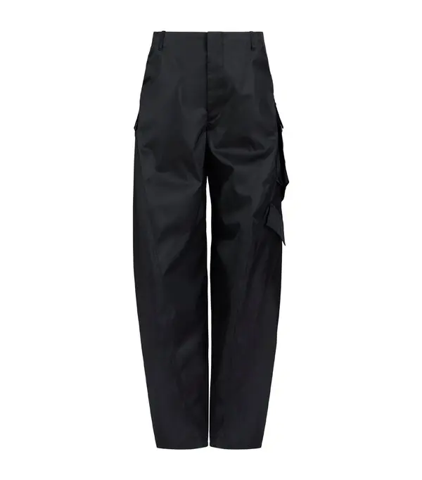 Alaïa Taffeta Cargo Trousers - Black