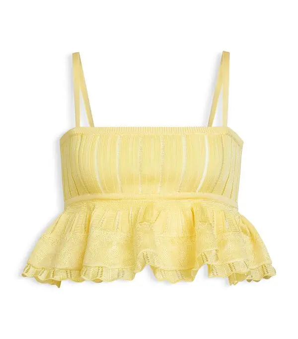 Alaïa Knitted Crinoline Crop Top
