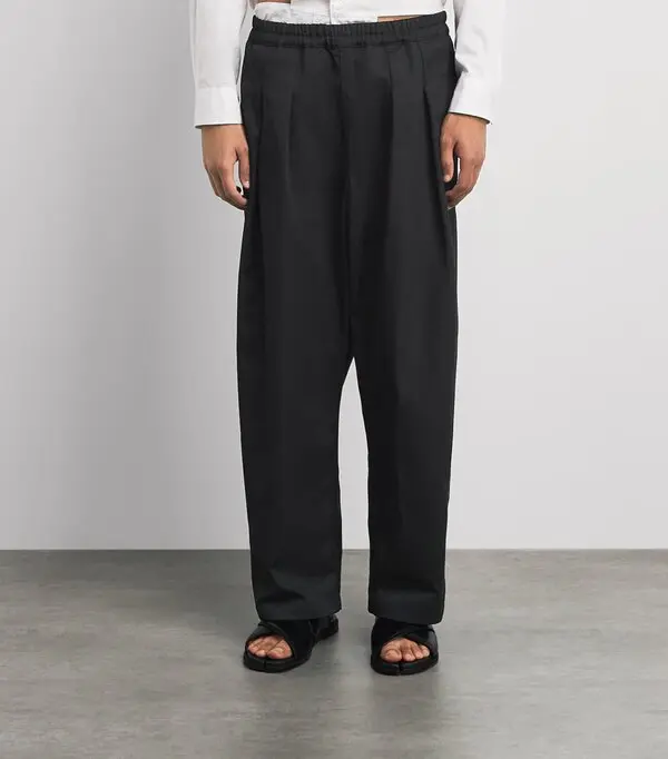 MAISON MARGIELA Drop-rise Wide-leg Trousers - Black