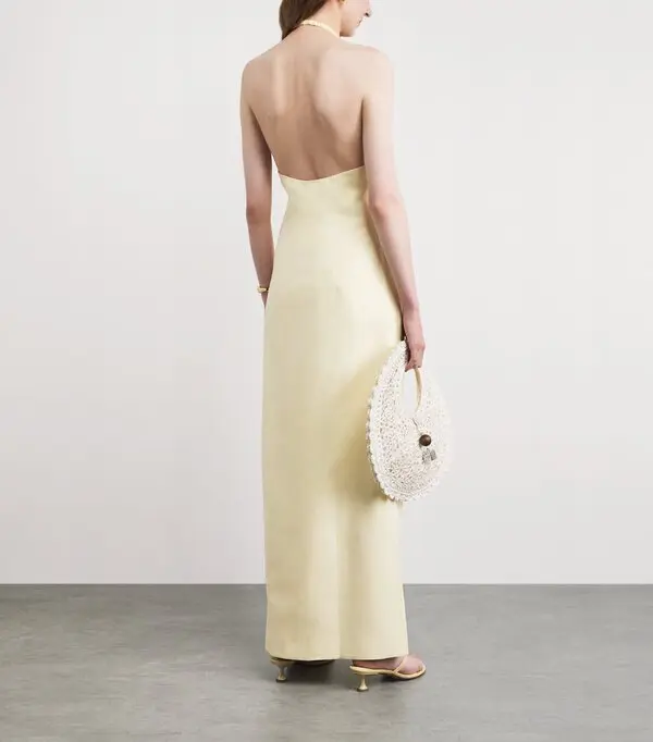 SIR. Aria Linen Halterneck Maxi Dress