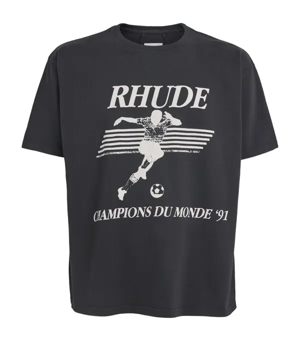 Rhude Cotton Set Piece T-shirt - Black