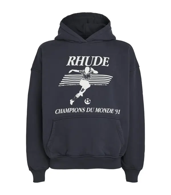 Rhude Set Piece Printed Hoodie - Black