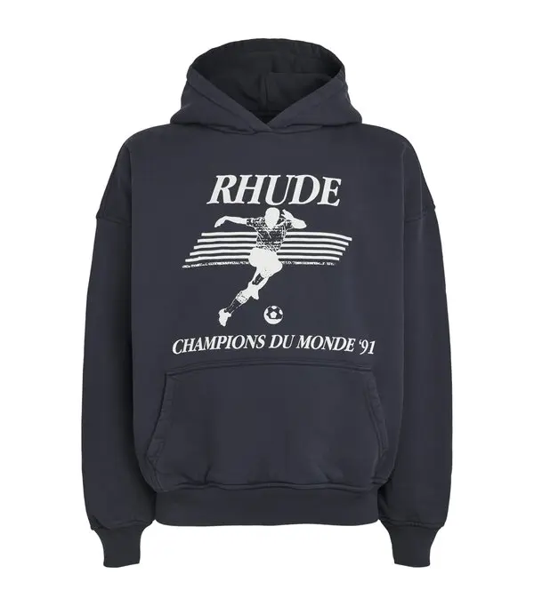 Rhude Set Piece Printed Hoodie - Black