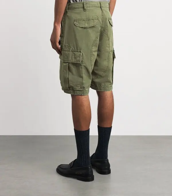 CHERRY LOS ANGELES Cotton Paint Splatter Cargo Shorts