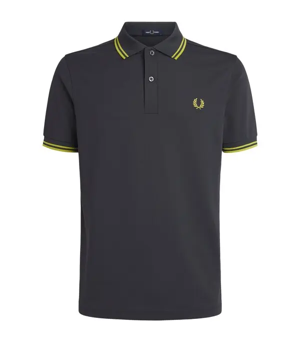 Fred Perry Piqué Logo Tennis Polo Shirt - Grey
