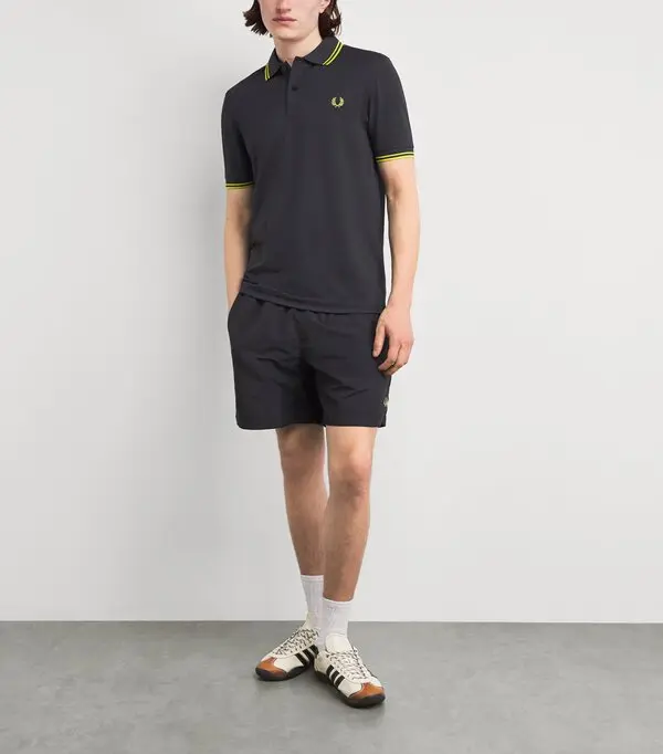 Fred Perry Piqué Logo Tennis Polo Shirt - Grey