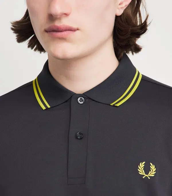 Fred Perry Piqué Logo Tennis Polo Shirt - Grey