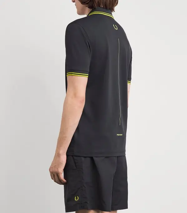 Fred Perry Piqué Logo Tennis Polo Shirt - Grey