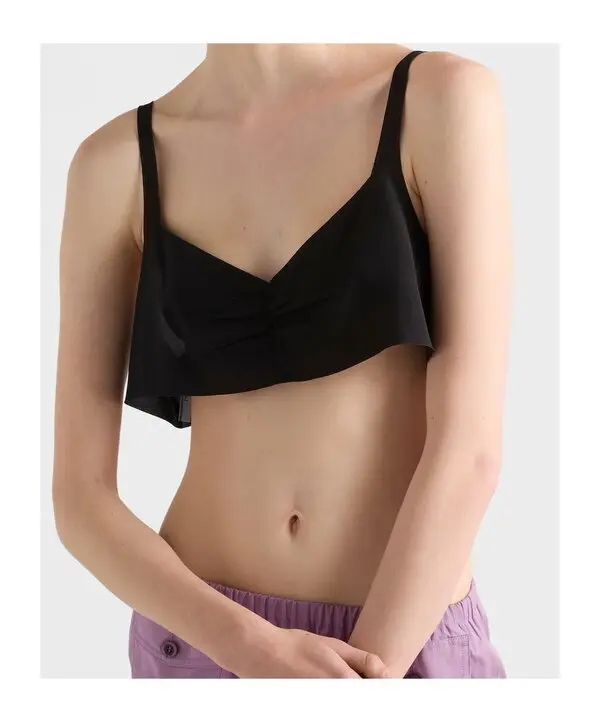 Prada Crepe De Chine Sleeveless Top
