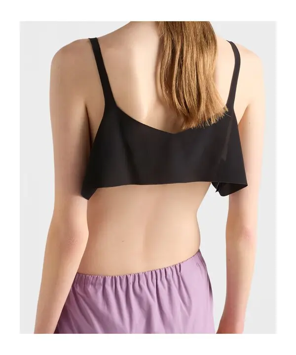 Prada Crepe De Chine Sleeveless Top