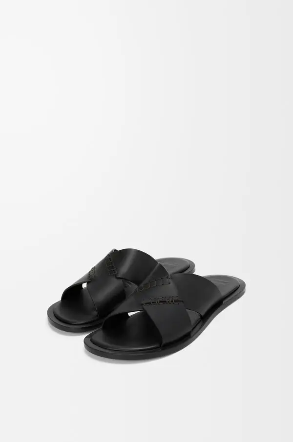 Loewe Cross Design Slip-on Sandals