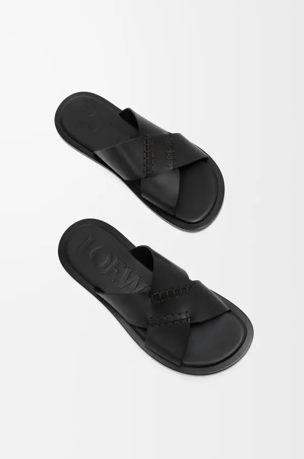 Loewe Cross Design Slip-on Sandals