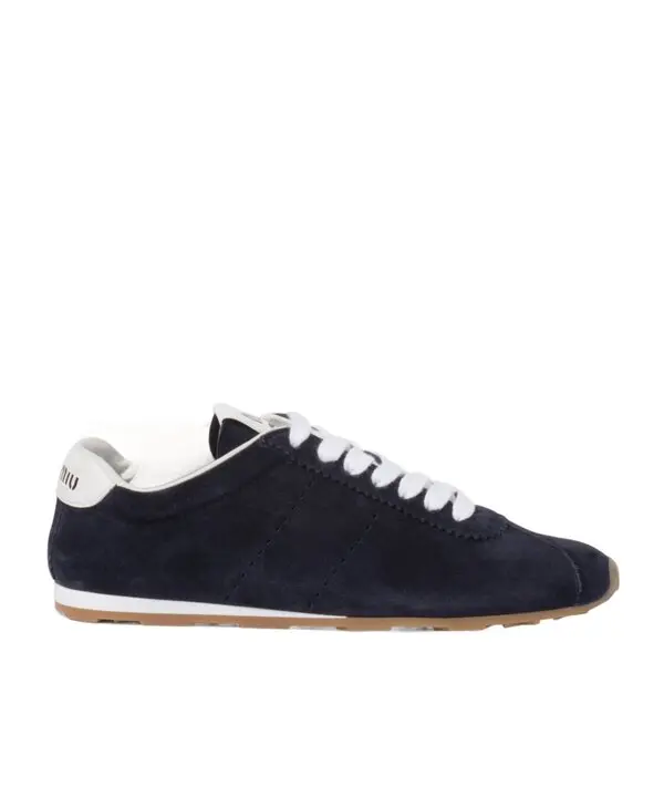 Miu Miu Suede Sneakers - Navy Blue