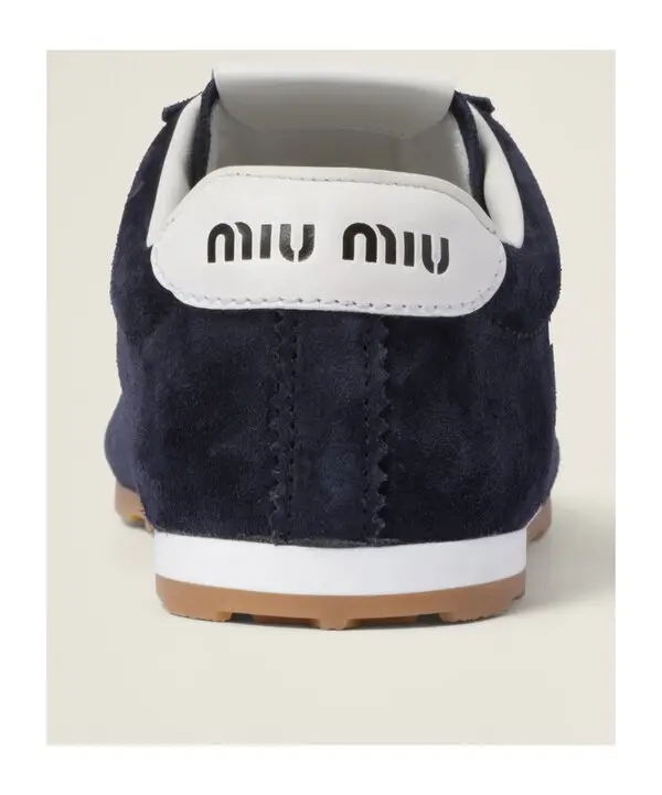 Miu Miu Suede Sneakers - Navy Blue