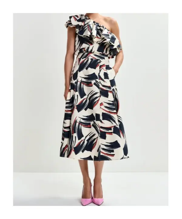 Essentiel Antwerp Ruffled One-shoulder Blouse