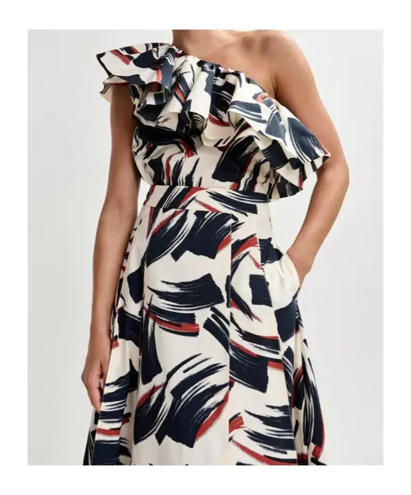 Essentiel Antwerp Ruffled One-shoulder Blouse