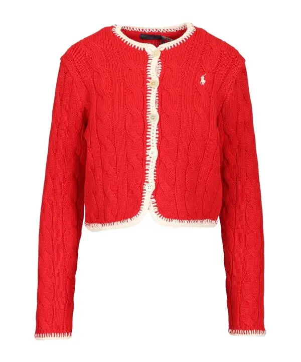Polo Ralph Lauren Cable Knit Cropped Cardigan