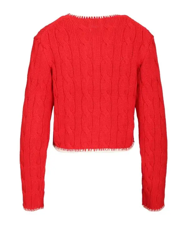 Polo Ralph Lauren Cable Knit Cropped Cardigan
