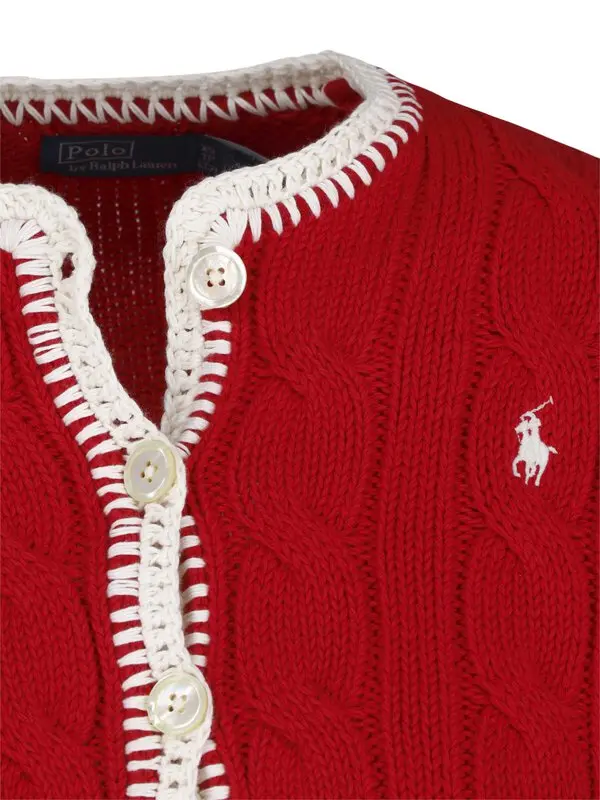 Polo Ralph Lauren Cable Knit Cropped Cardigan