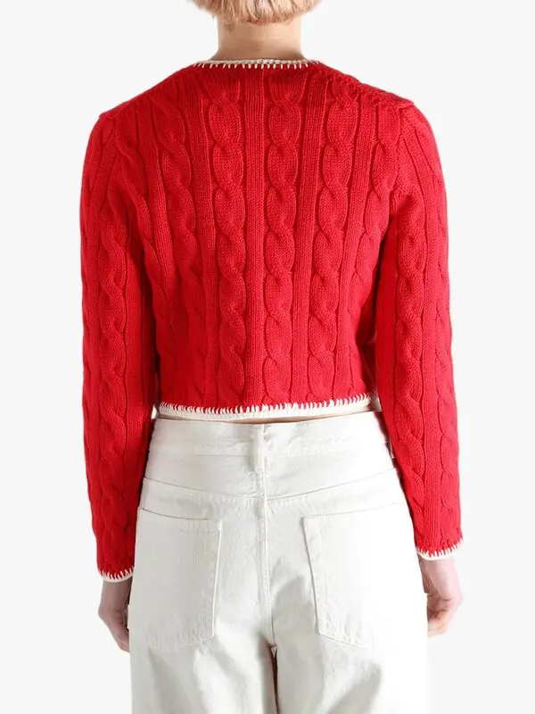 Polo Ralph Lauren Cable Knit Cropped Cardigan