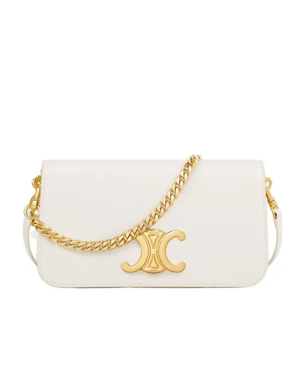 Celine Multipochette In Shiny Calfskin - Beige