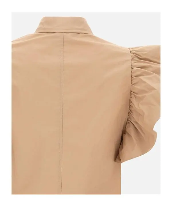 KAOS Ruffled Shirt With Lapel And Button Placket