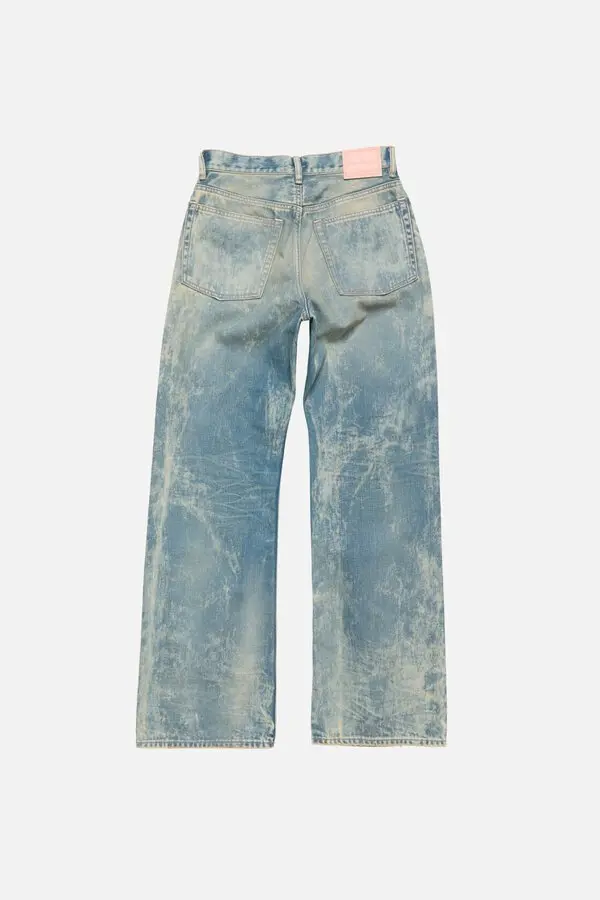 Acne Studios Regular Fit Jeans In Distressed Denim