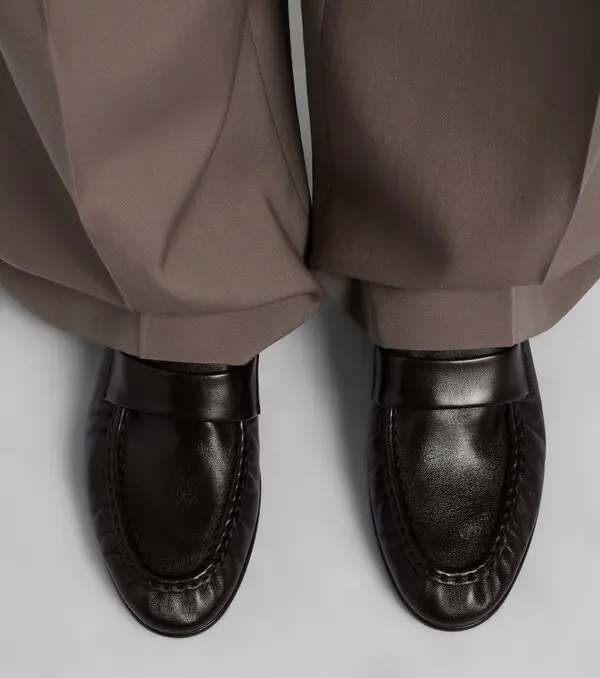THE ROW Leather Penny Loafers