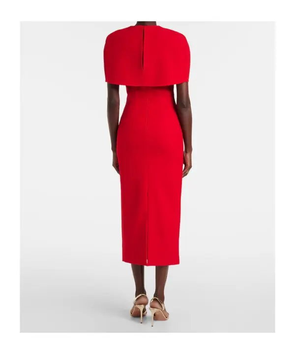 Roland Mouret Cape Effect Midi Dress