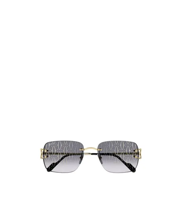 Cartier Rectangle Frame Sunglasses - Gray