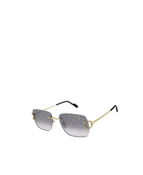 Cartier Rectangle Frame Sunglasses - Gray