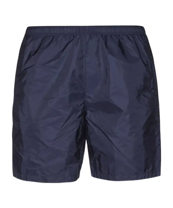 Prada Swim Shorts With Logo Patch - Navy Blue