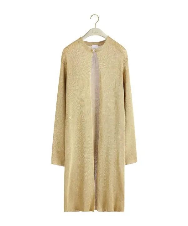 Dior Metallic Knit Cardigan - Nude