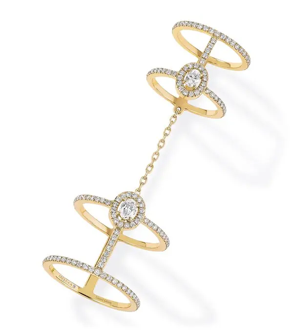 Messika Glam'azone Double Pavé Ring - Gold