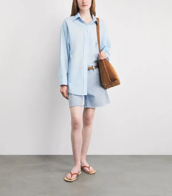 Paige Archie Long Denim Shorts