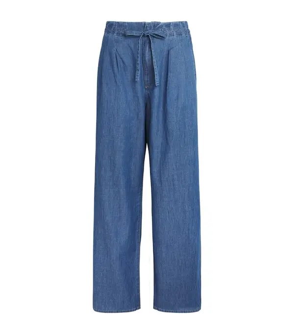 Paige Ingrid Wide-leg Jeans With Drawstring Waist
